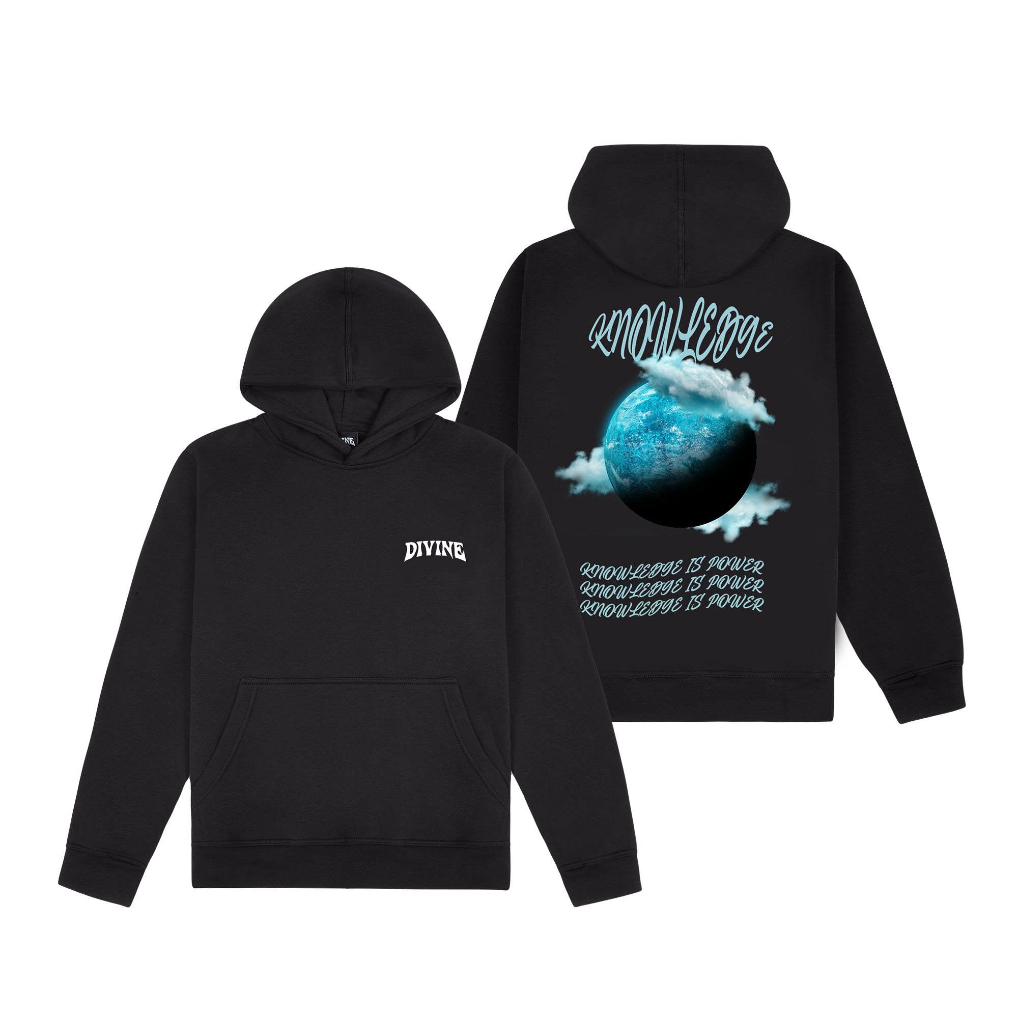 KNOWLEDGE HOODIE - BLACK – DIVINEUK