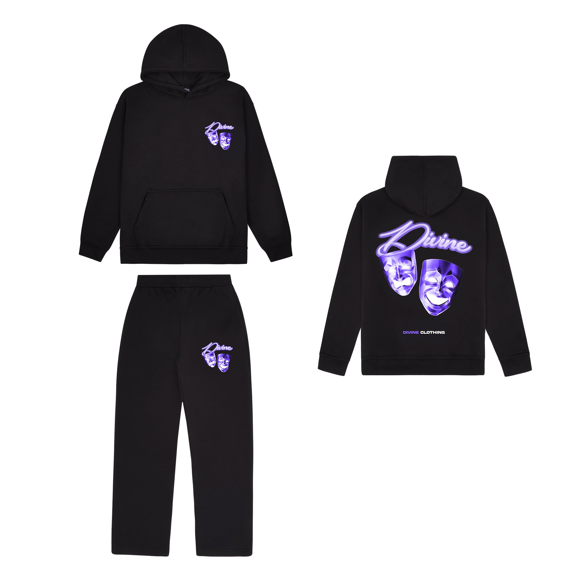 TWO FACED TRACKSUIT - PURPLE – DIVINEUK